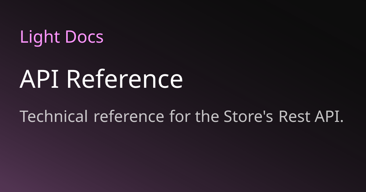 API Reference